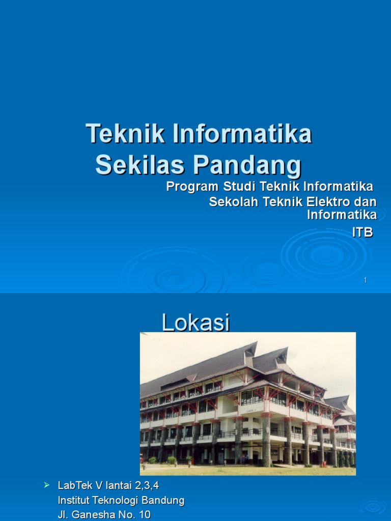 MENCARI CARA MASUK TEKNIK INFORMATIKA ITB | PDF