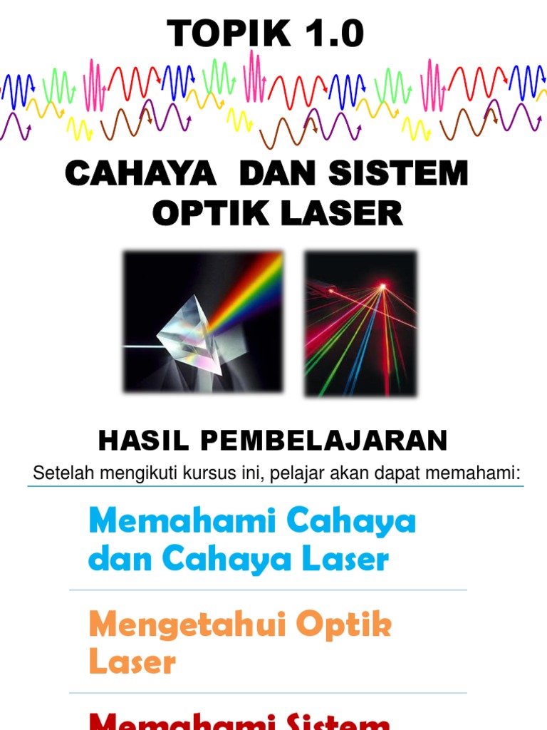 TOPIK 1 Cahaya & Sistem Optik Laser | PDF