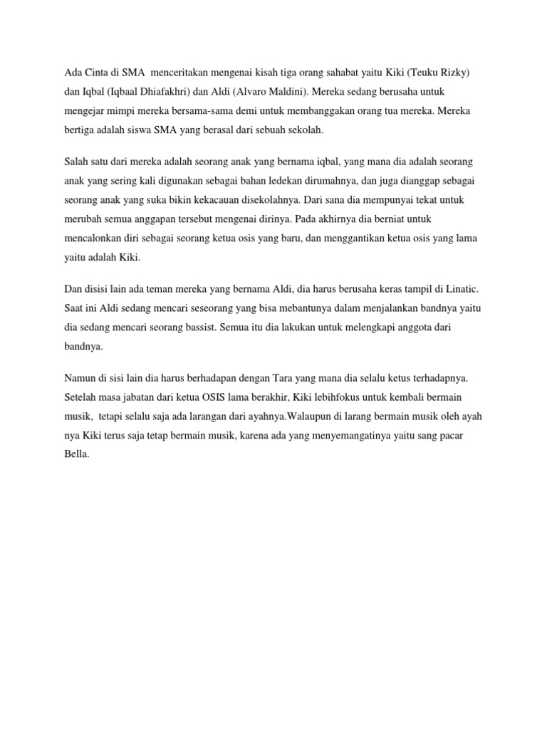 Resensi Ada Cinta Di Sma | PDF | Puisi