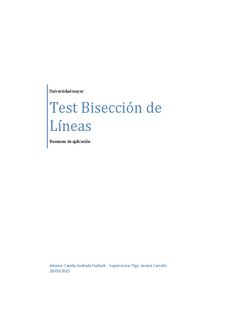 Aplicacion Test de Biseccion de Lineas | PDF