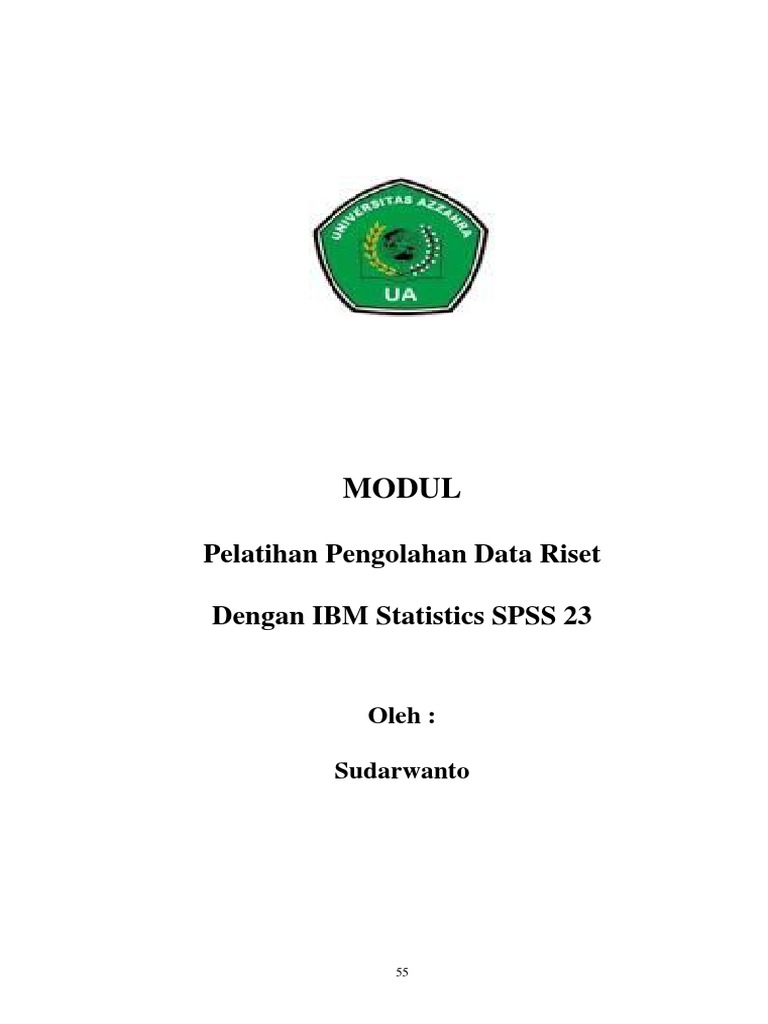 Modul Pelatihan SPSS | PDF | Metode & Bahan Ajar