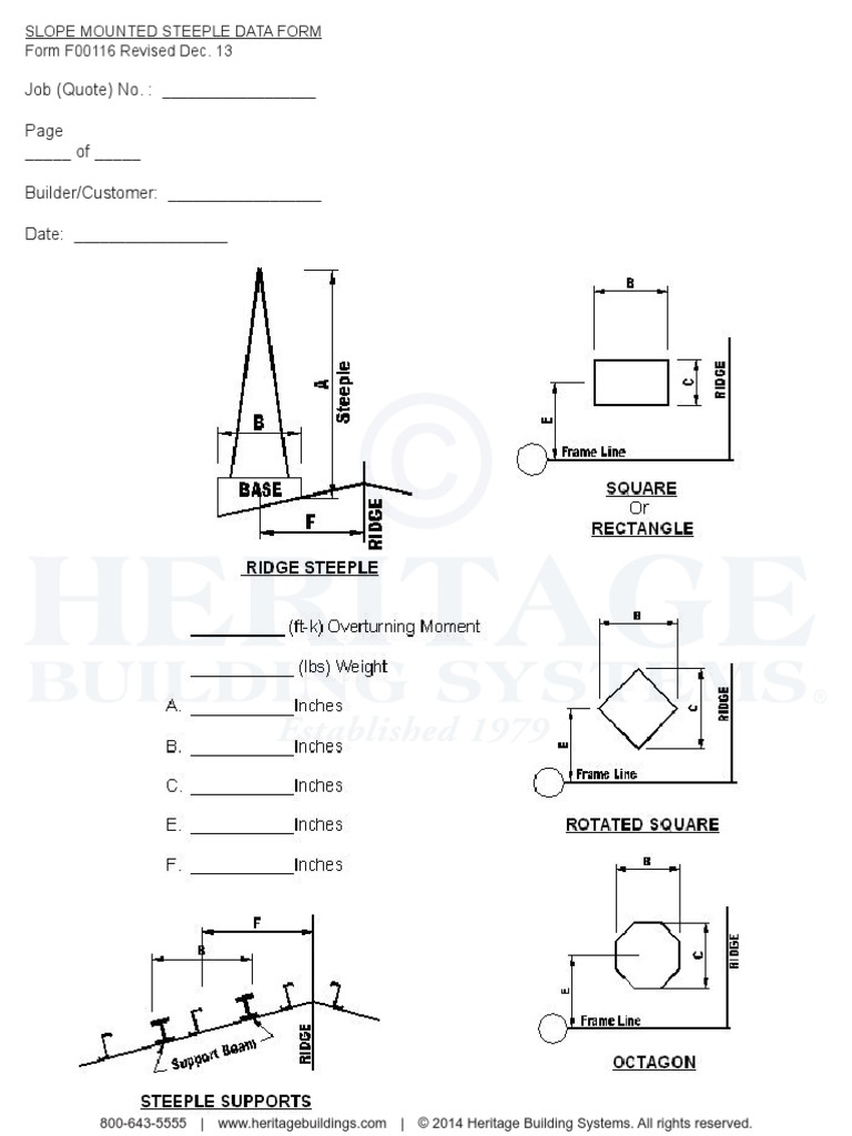 Slope Mounted Steeple FORM | PDF