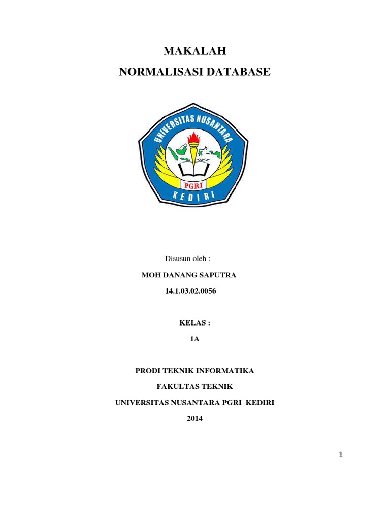 1.makalah Normalisasi Basis Data | PDF