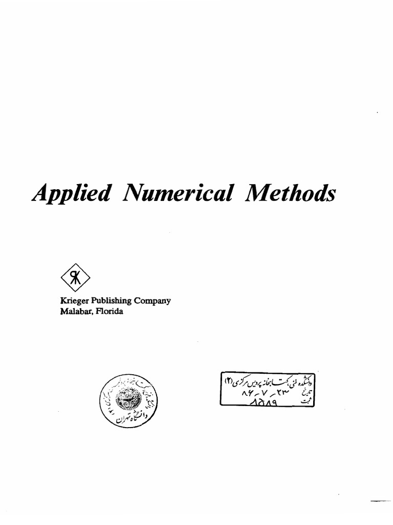 Applied Numerical Methods PDF | PDF | Teaching Mathematics
