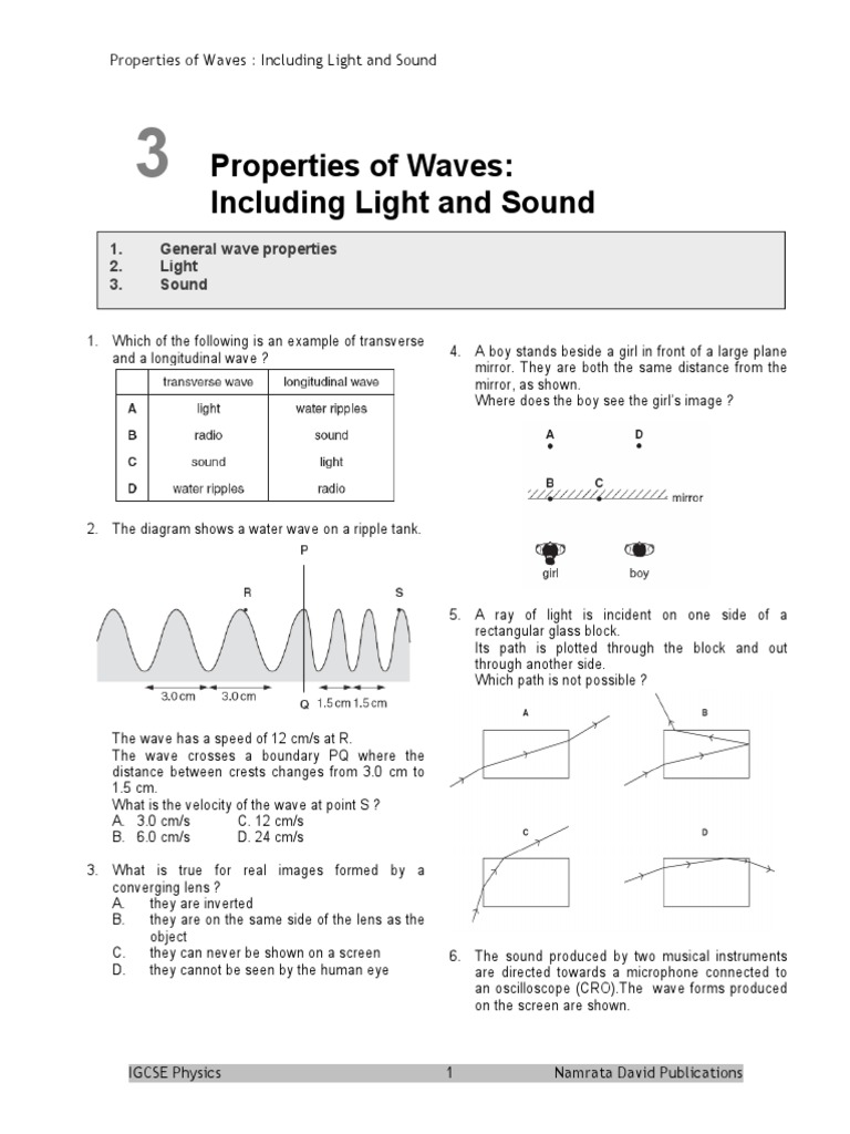 3 Waves PDF | PDF | Waves | Sound