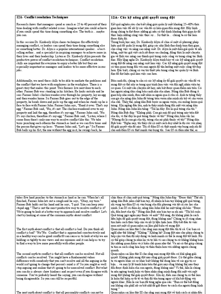 12A-Conflict Resolution Techniques PDF | PDF