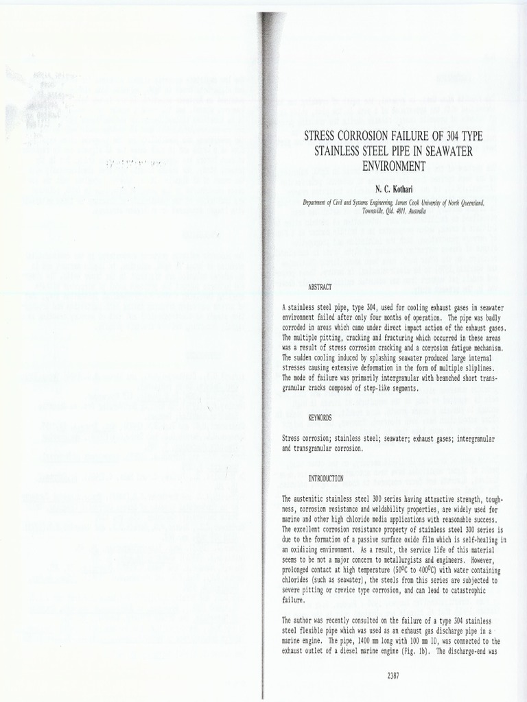 SCC Failure SS304 | PDF