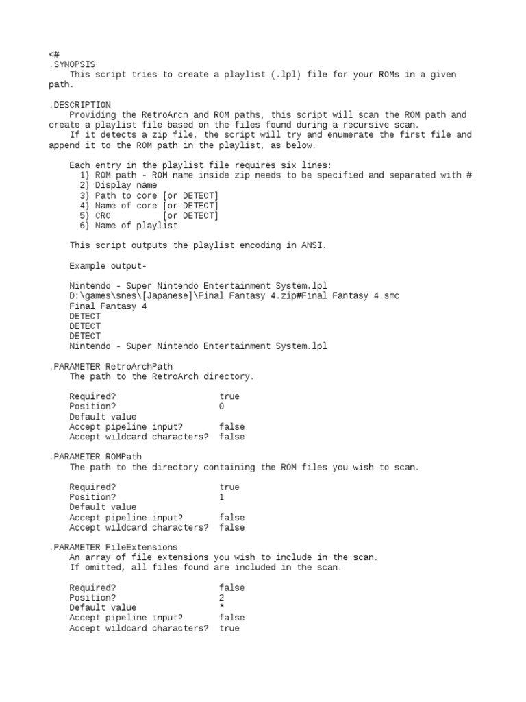 Retroarch New Playlist - ps1 | PDF | Video Game Consoles | Parameter (Computer Programming)