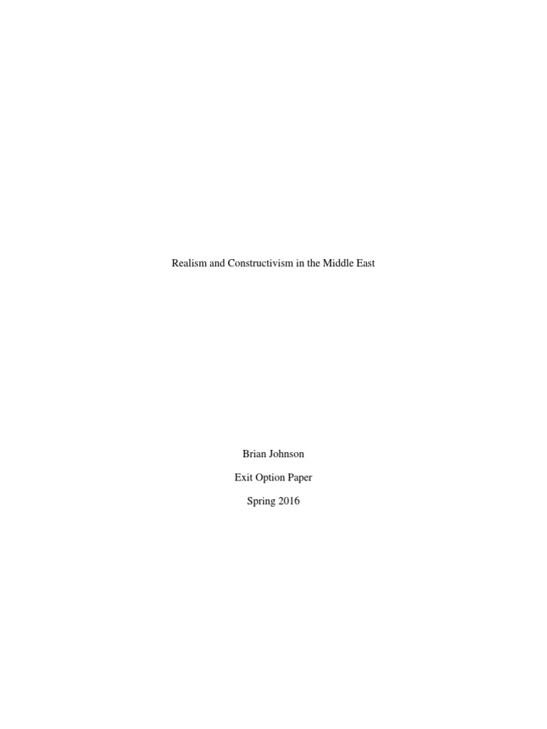 Johnson Brian Realism Constructivism | PDF | Pan Arabism | Gamal Abdel ...