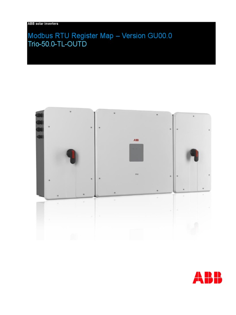 Modbus RTU Register Map For TRIO-50 0-TL-OUTD Revision 1 0 | PDF | Integer (Computer Science) | Byte