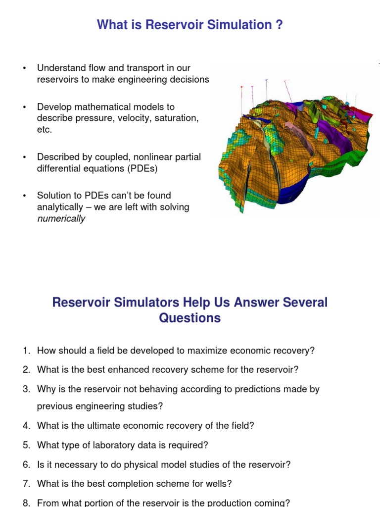 What Is Reservoir Simulation | PDF | Numerical Analysis | Partial ...