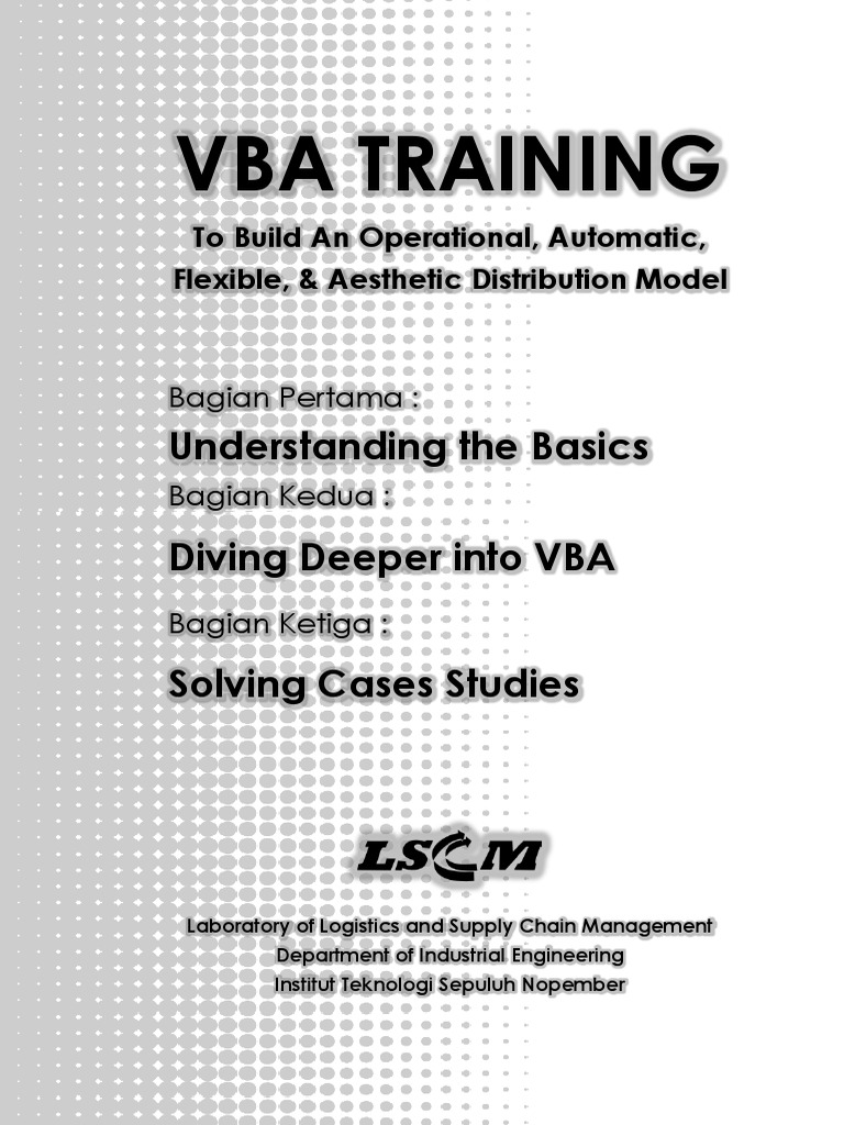 Modul VBA Training LSCM ITS | PDF
