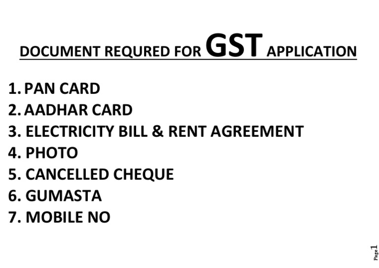 GST Docment | PDF