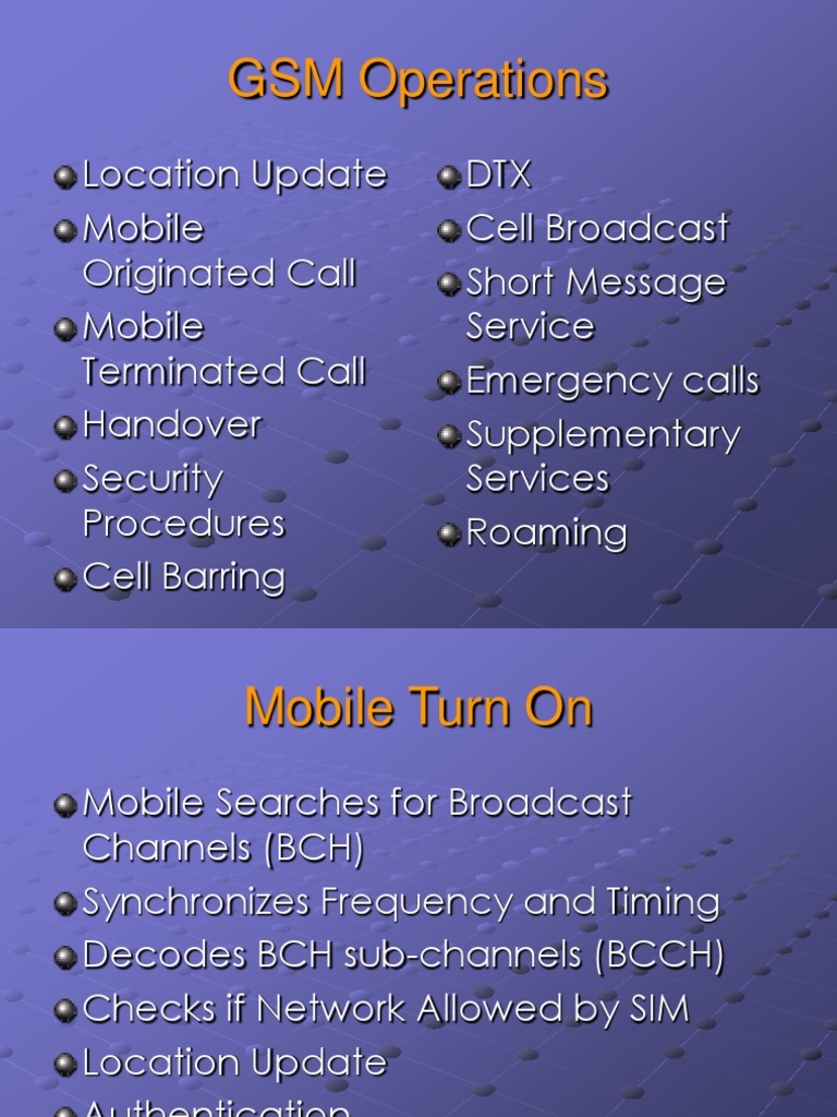 GSM Network Procedures and Operations | PDF | Software Defined Radio ...