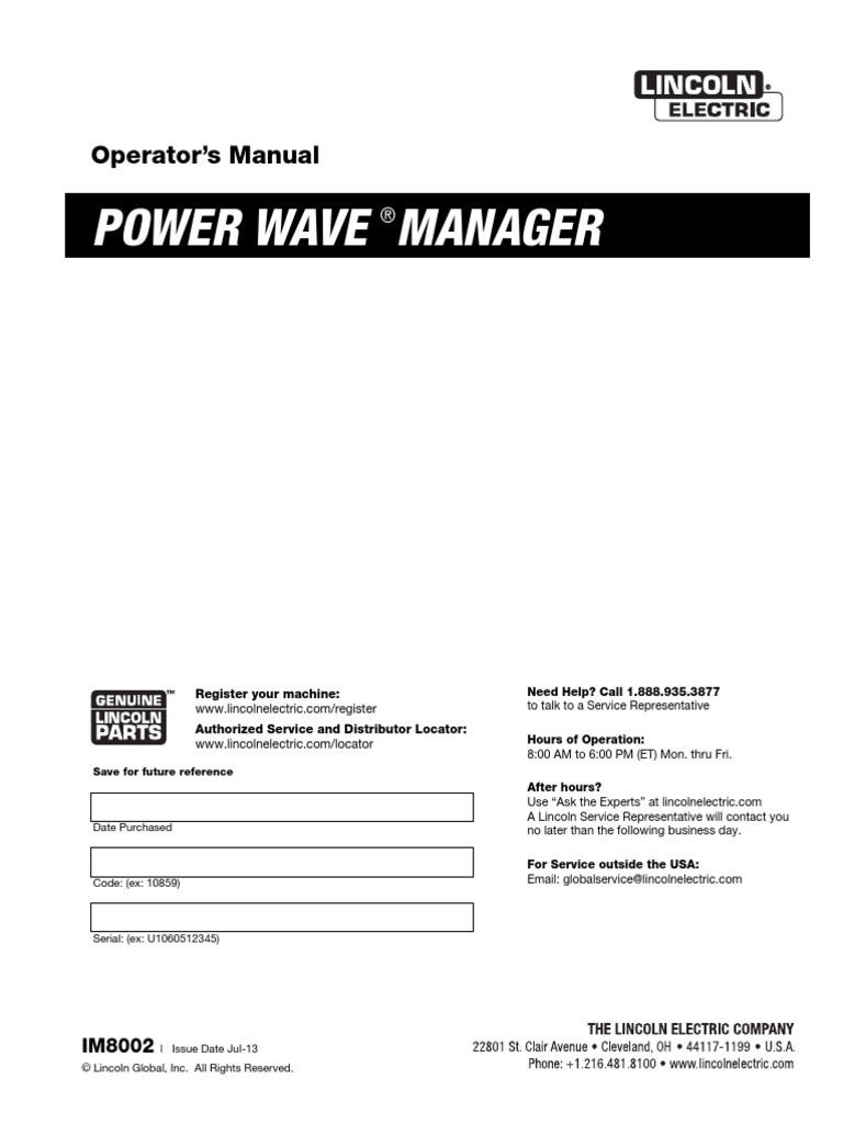Powerwave Manager | PDF | Welding | Construction