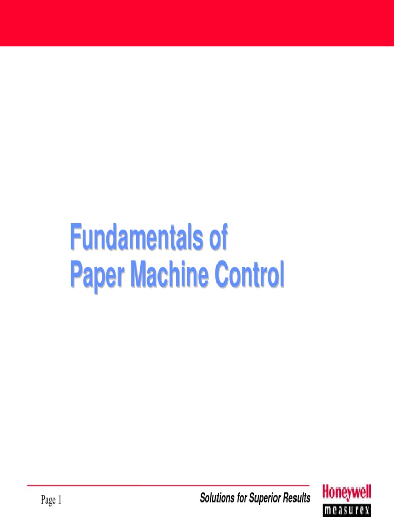 Fundamentals of Paper Machine Control | PDF | Control Theory ...