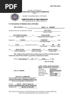 Marina Certificate of Sea Service | PDF