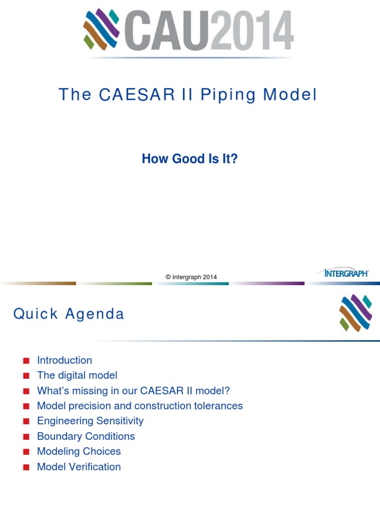 The CAESAR II Piping Model: How Good Is It? | PDF | Bending | Stress ...