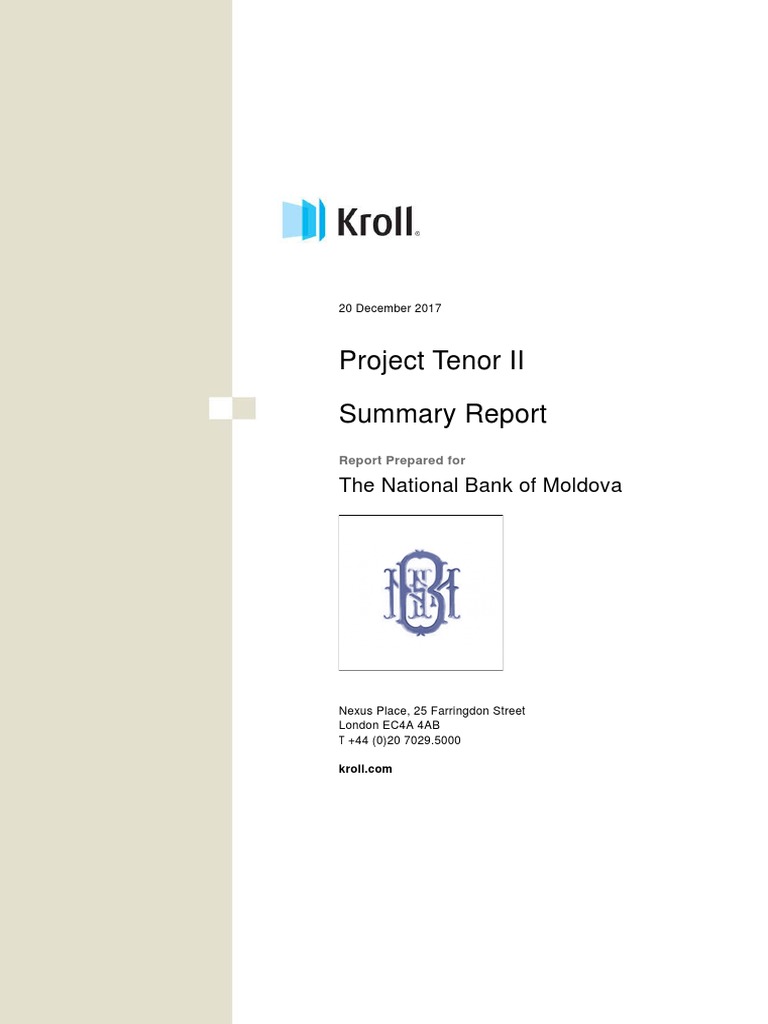 Kroll - Summary Report | PDF | Money Laundering | Banks