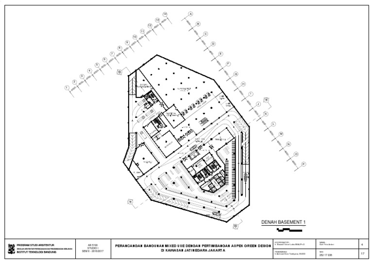 Denah Basement 1: Perancangan Bangunan Mixed Use Dengan Pertimbangan ...