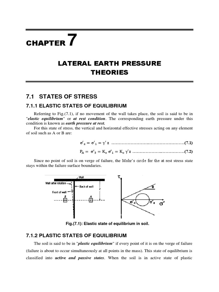 Ch7 Lateral Earth Pressure Theories (407-440) | PDF | Sine | Stress (Mechanics)