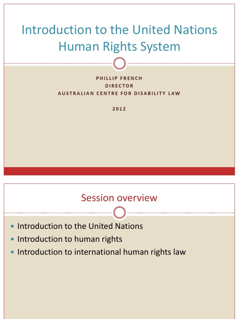 Introduction To UN Human Rights System | PDF | International Human ...