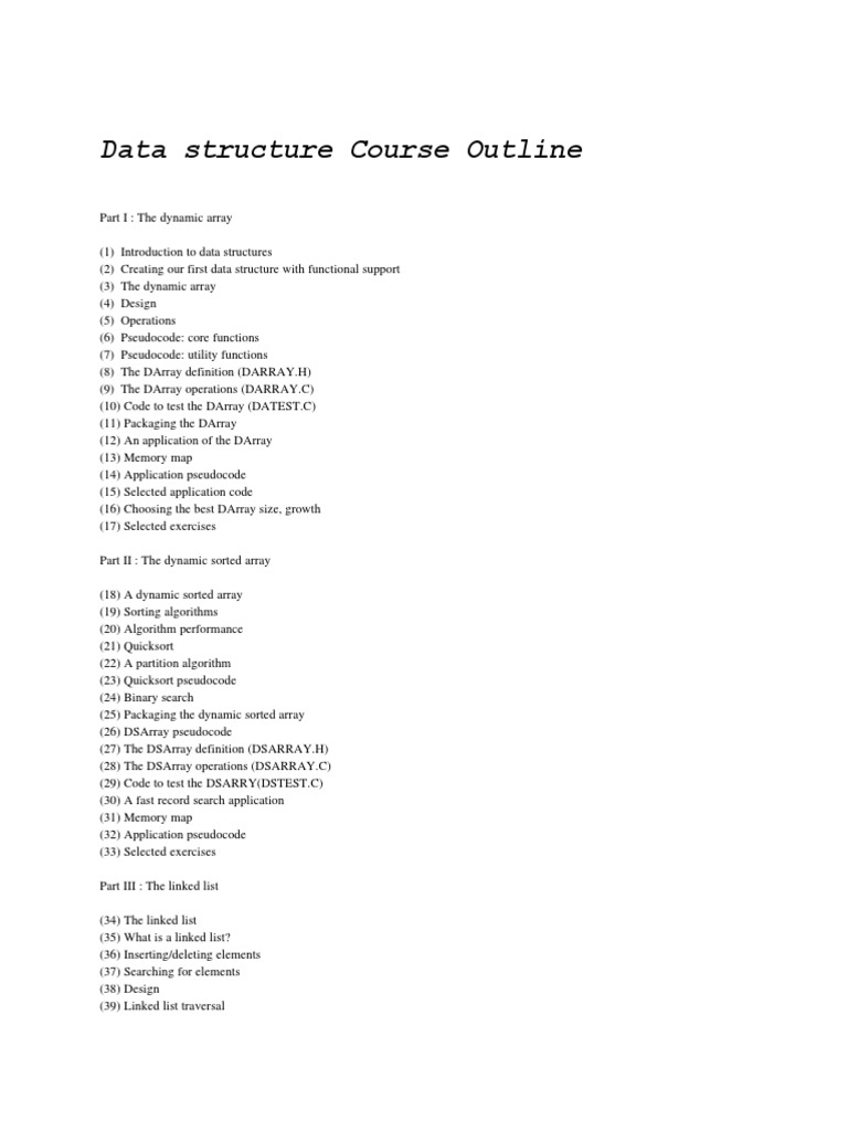 Data Structure Pdf Array Data Structure Computer Engineering