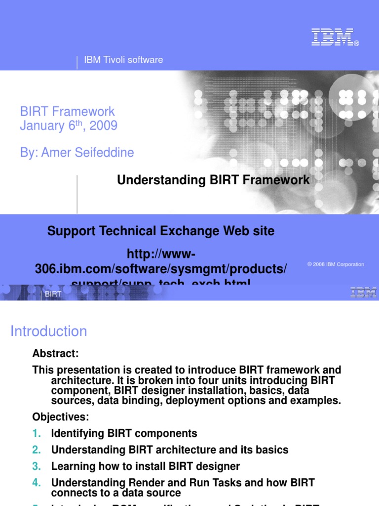 BIRT Framework | PDF | Eclipse (Software) | Application Programming Interface
