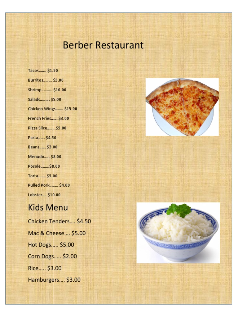 Itea Menu | PDF