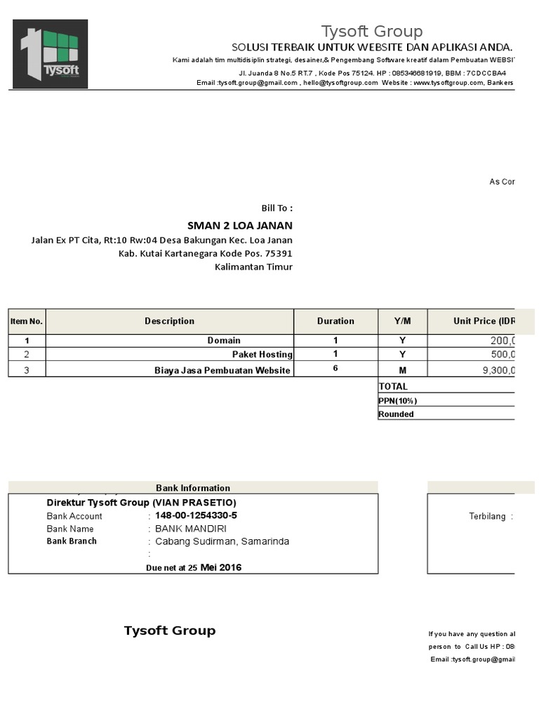Contoh Invoice | PDF