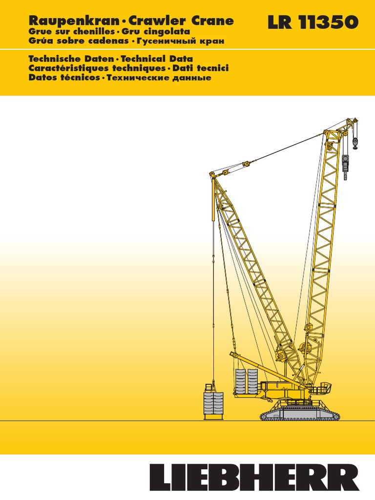 LR 11350 Crawler Crane Technical Data | PDF | Transmission (Mechanics ...