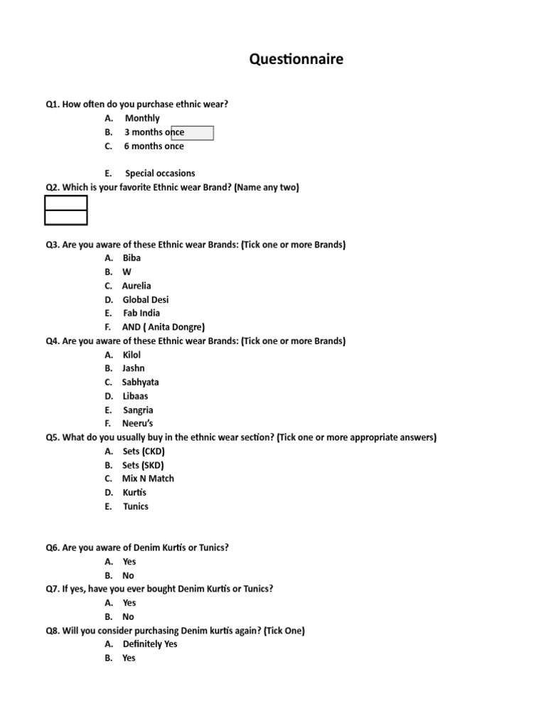 Data of Questionnaire | PDF | Business