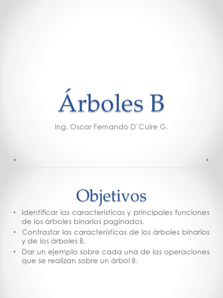 3205 Presentacion 11 Arboles B y Paginados | PDF | Algoritmos y ...
