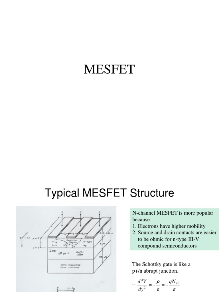 Microwave Transistors - MESFET | PDF | Field Effect Transistor | Semiconductors