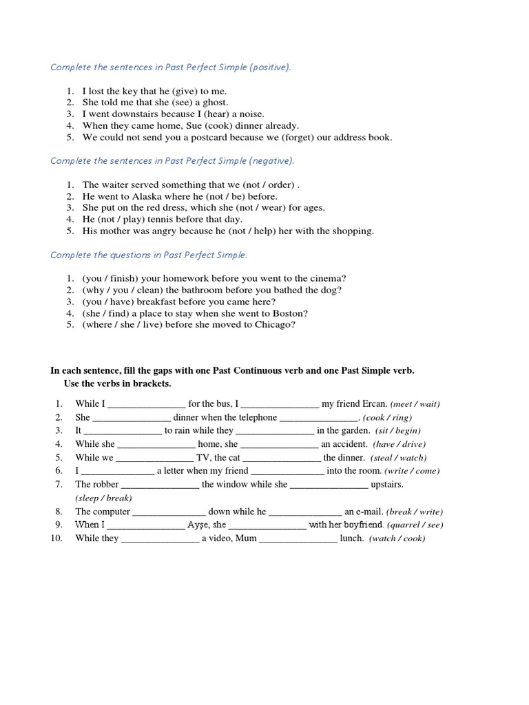 Past Perfect Simple | PDF | Grammar