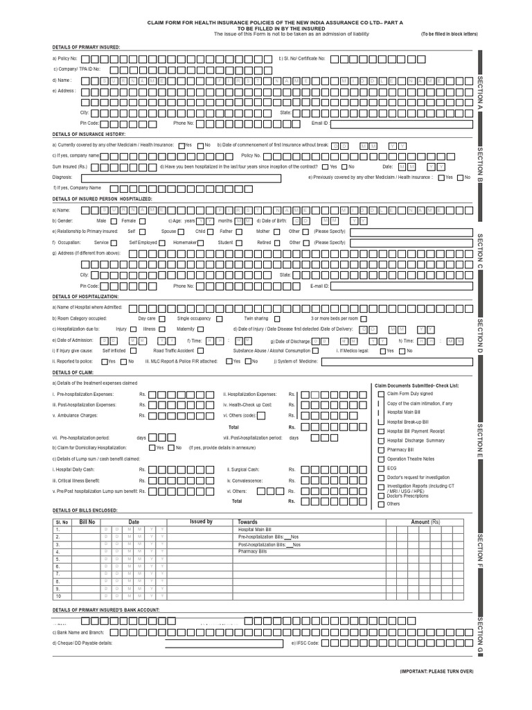 NAIC_ClaimForm | International Statistical Classification Of Diseases ...