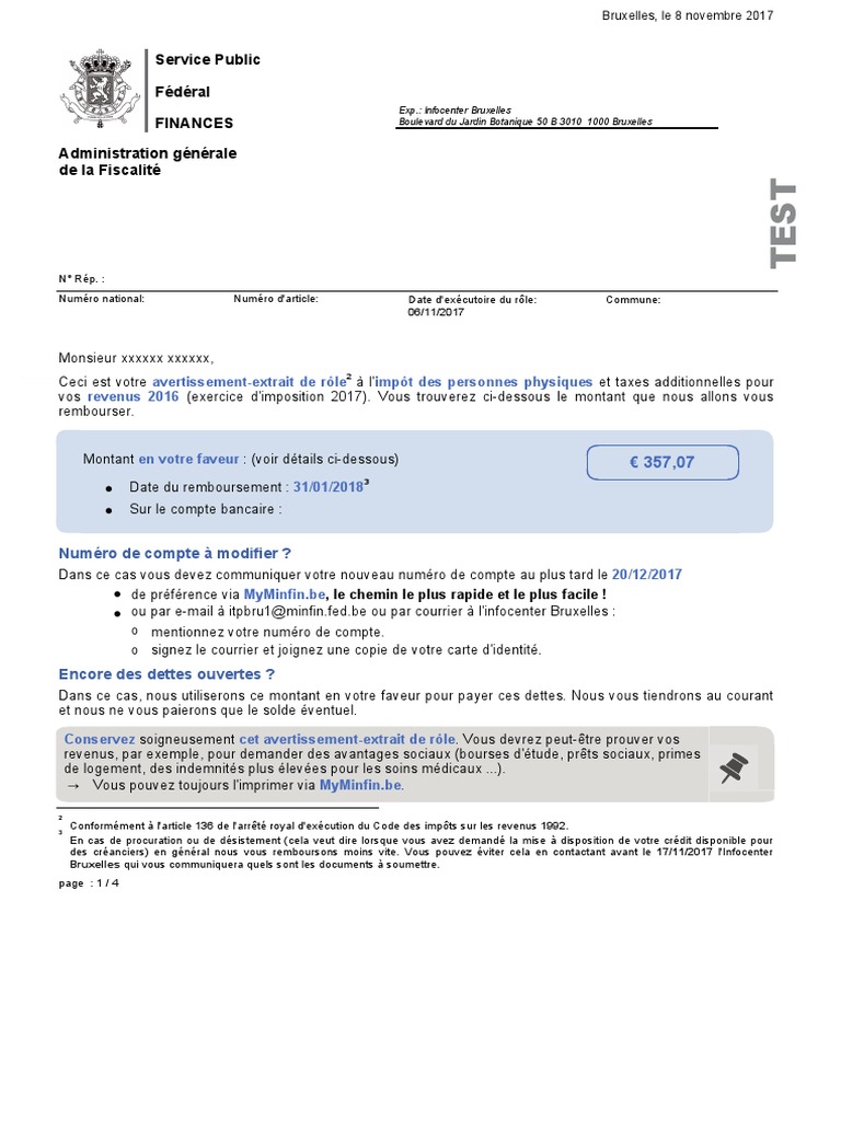 111 Exemple Aer 2017 | PDF | Impôt sur le revenu | Impôts
