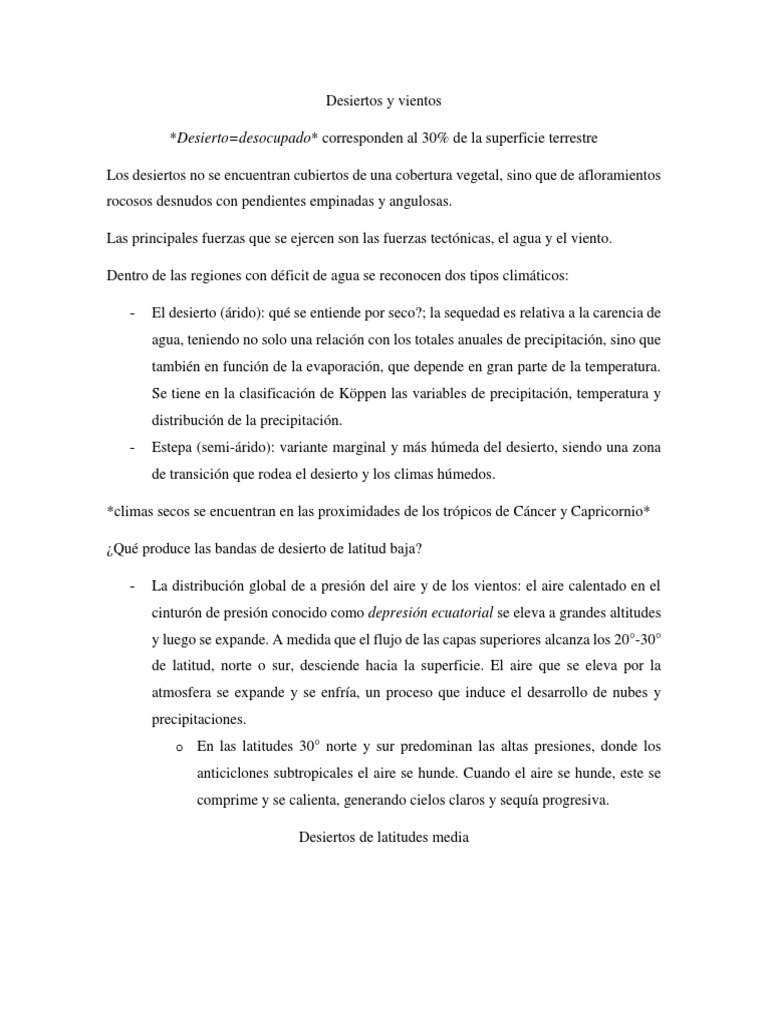Resumen Capitulo 19 Ciencias de La Tierra | PDF | Desierto | Herida