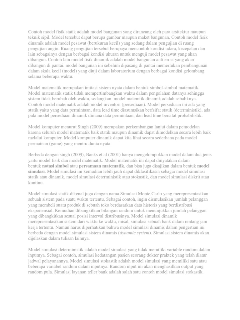 Contoh Model Fisik Statik Adalah Model Bangunan Yang Dirancang Oleh ...