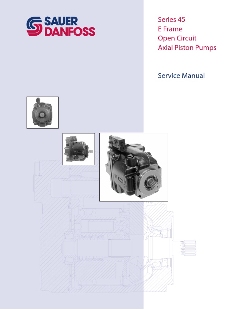 SAUER DANFOSS Series 45 E Frame Open Circuit Axial Piston Pumps Service ...