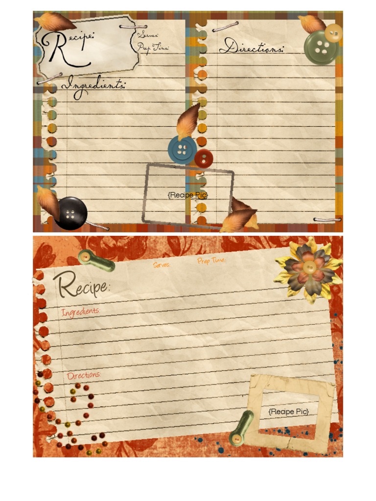 Fall Recipe Cards 1 | PDF