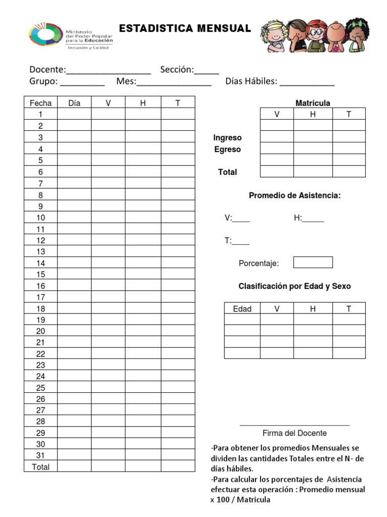Formato de Estadistica | PDF