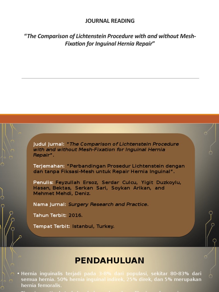 Comparison of Lichtenstein Procedure | PDF