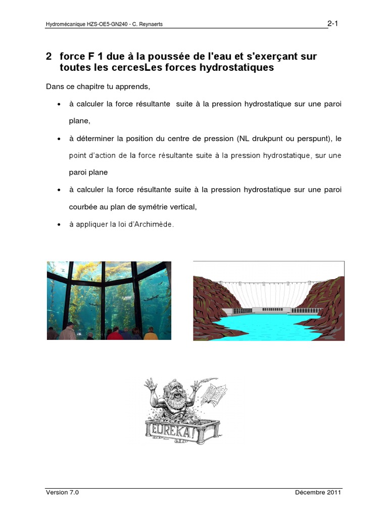 Pression Hydrostatique | PDF | Pression | Poids