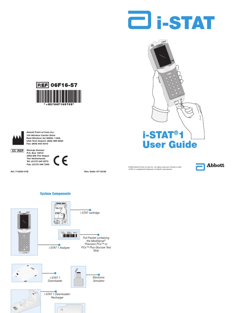 Abbott IStat 1 - User Guide | PDF | Battery (Electricity) | Nature