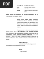 Escrito Solicitando Reprogramación - Policial | PDF | Política | Derecho