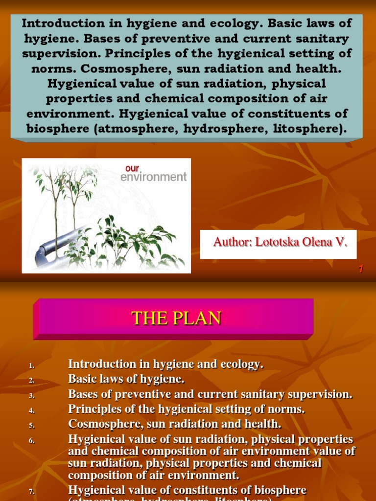 Introduction in Hygiene and Ecology | PDF | Atmosphere Of Earth ...