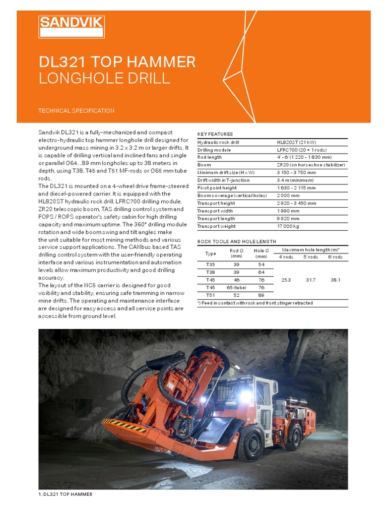 dl321 Specification Sheet English PDF | PDF | Truck | Drill