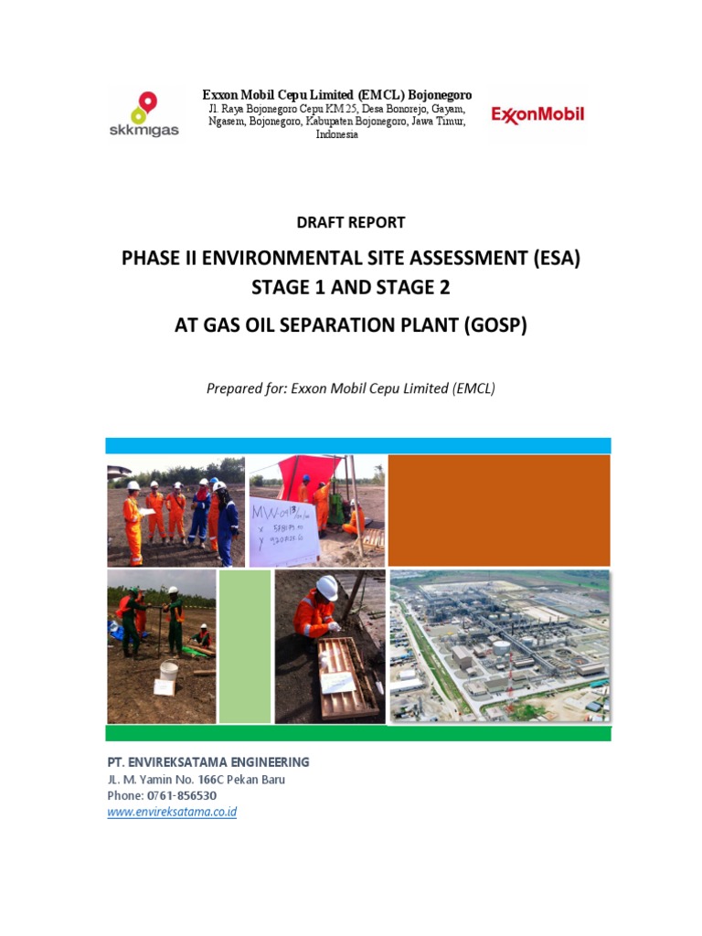 Phase Ii Environmental Site Assessment (Esa) Stage 1 and Stage 2 at Gas ...