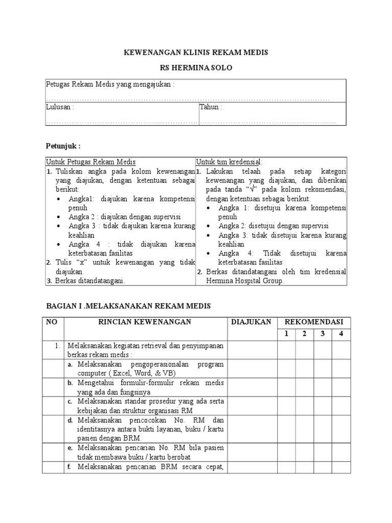 RKK Rekam Medis | PDF